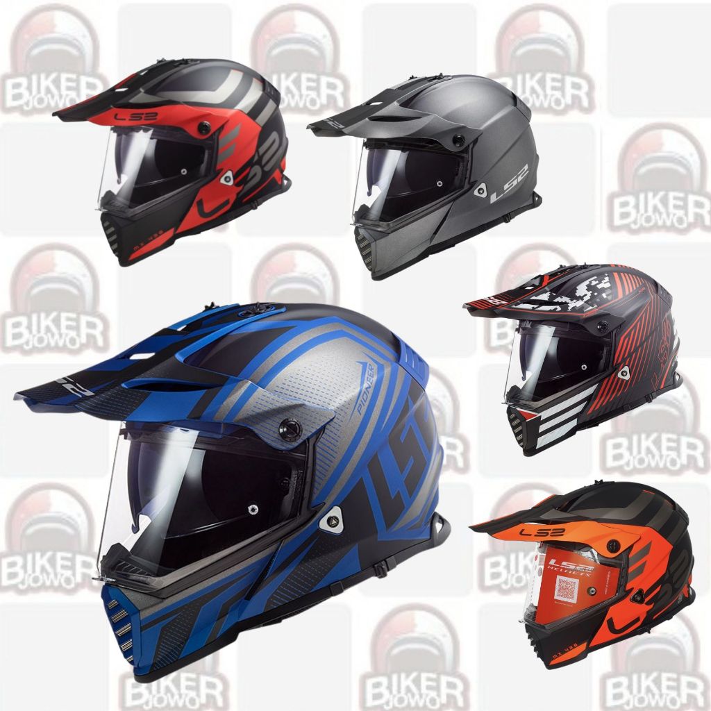 Jual Helm Modular LS2 MX436 Pioneer Solid Adventure Touring Helmet ...