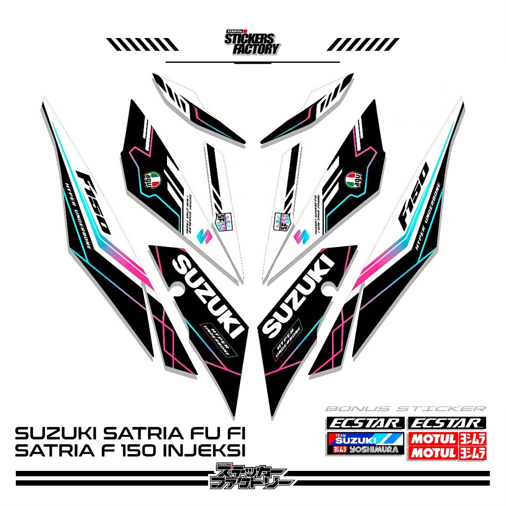 Jual STICKER STRIPING SUZUKI SATRIA F150 INJEKSI / MOTIF 42 / SUZUKI ...