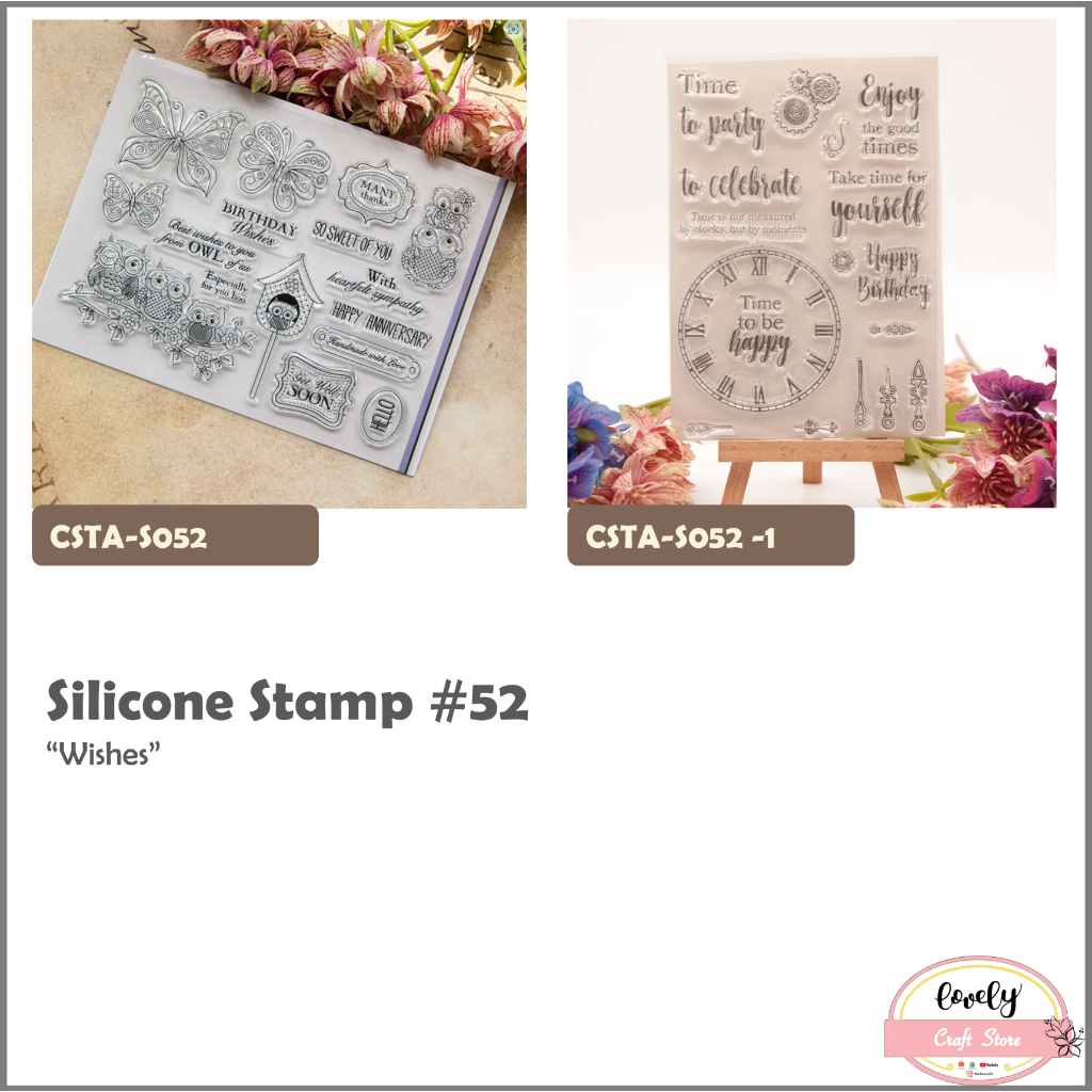 Jual No 52 Transparent Silicone rubber Clear Stamp ~ Stempel Silikon ...