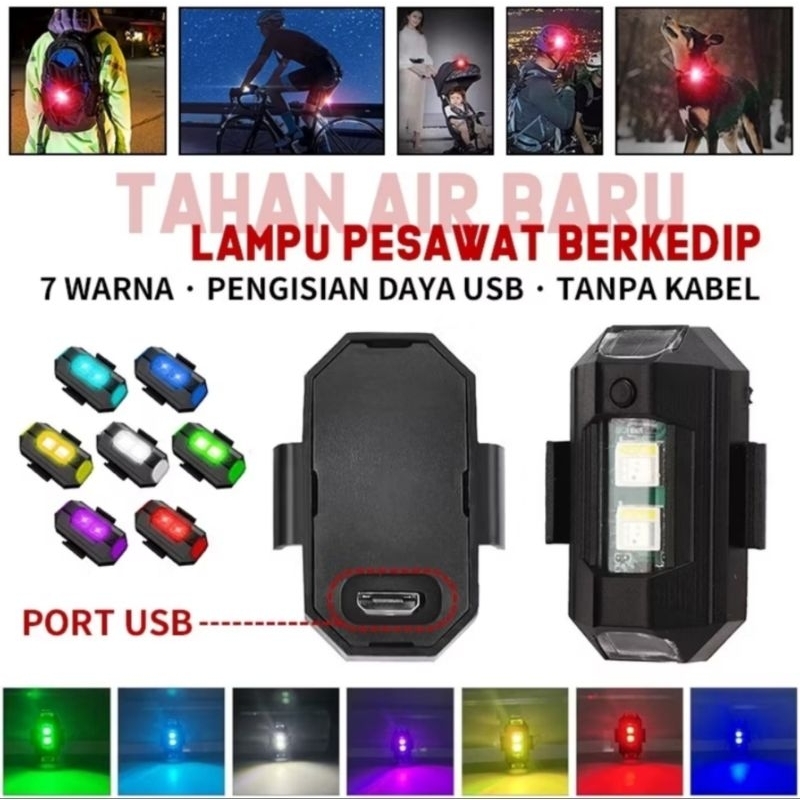 Jual Lampu Sepeda Led Usb Rechargeable Anti Air Lampu Led Kedap Kedip ...