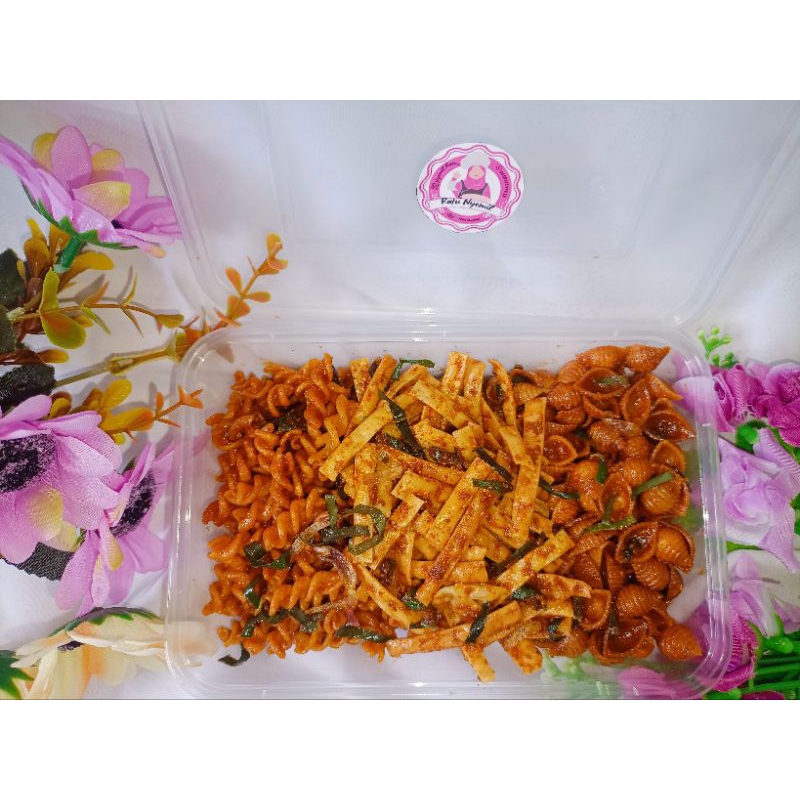 Jual Mix Platter isi makaroni kerang, makaroni spiral dan stik pangsit ...