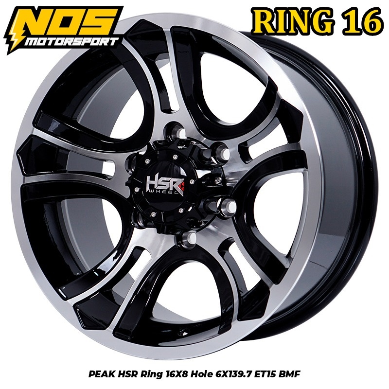 Jual VELG RACING MURAH RING 16 HSR PEAK LEBAR 8 PCD 6X139,7 PELEK R16 ...