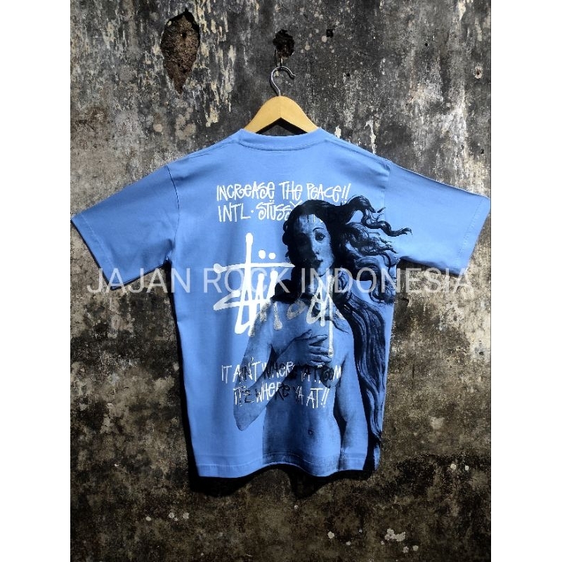 Jual KAOS ST*SSY VENUS PIGMENT DYED BLUE TEE | Shopee Indonesia
