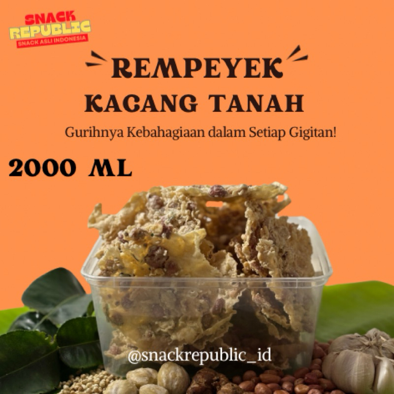 Jual Rempeyek Kacang Tanah Sultan by Snack Republic - Kemasan thinwall ...