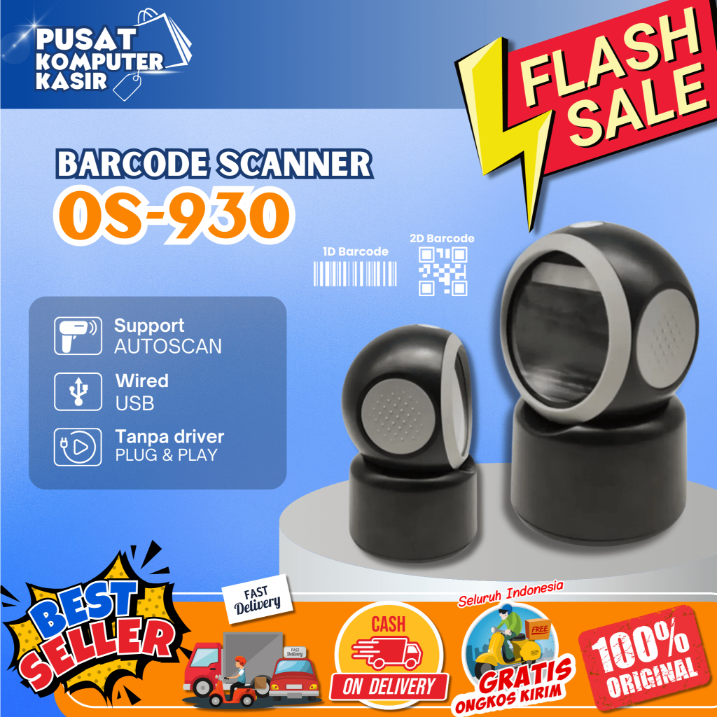 Jual IWARE - BARCODE SCANNER IWARE OMNI 2D OS-930 USB | Shopee Indonesia