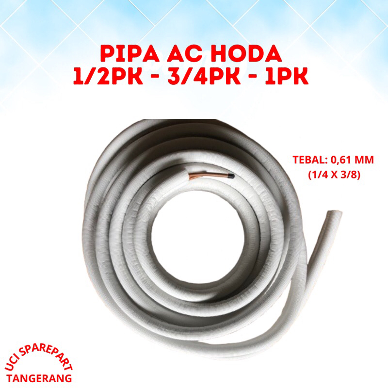 Jual PIPA AC HODA 1/2pk, 3/4pk, 1pk (HARGA PER-METER) | Shopee Indonesia
