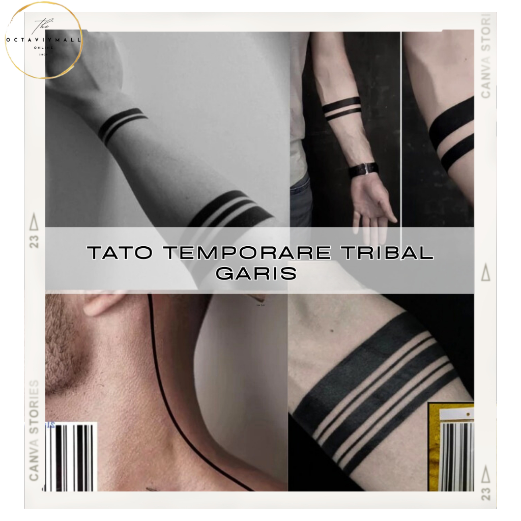 Jual Stiker Tato Temporer Tribal Garis - Tattoo Satuan | Desain Elegan ...