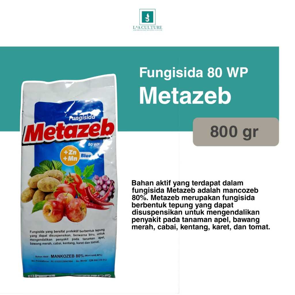 Jual Fungisida METAZEB 80 WP Blue 800 gram Pengendali Penyakit Tanaman ...