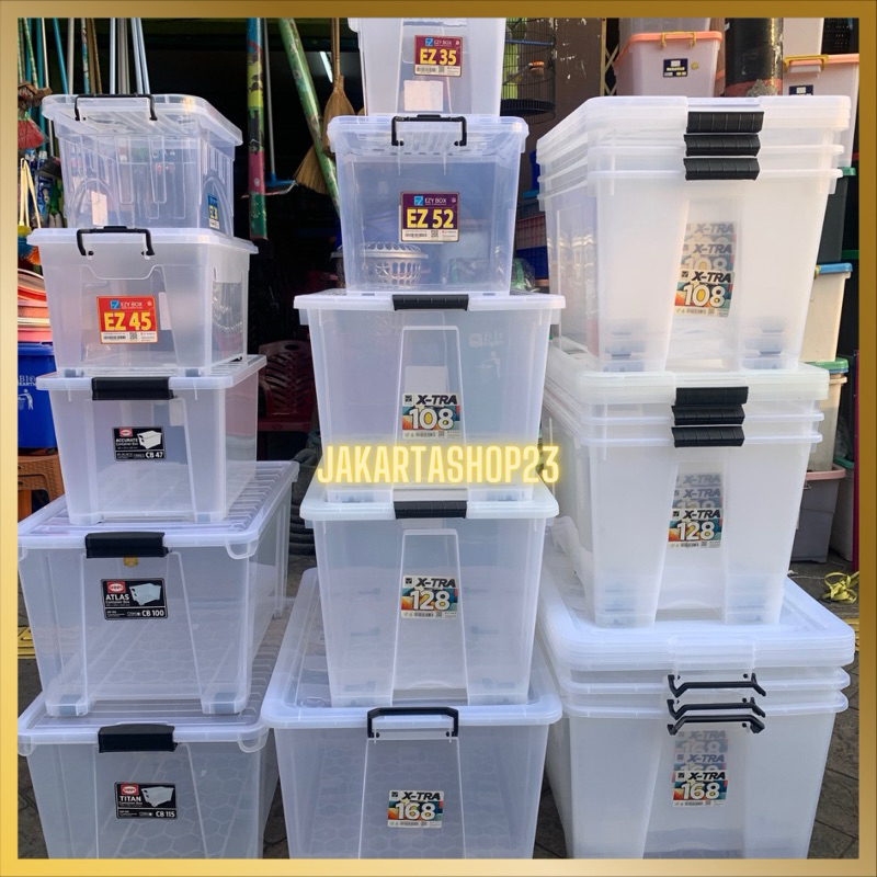 Jual Container Box Plastik Full Bening Transparan Berbagai Ukuran ...