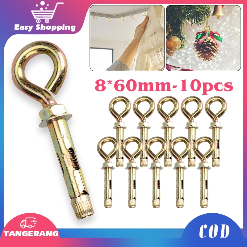 Jual 10pcs Dynabolt Eye Anchor M8x60mm Dynabolt Gantung Hook Dynabolt ...