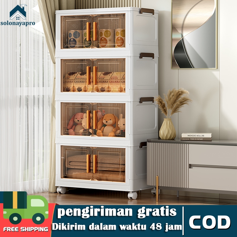 Jual Rak Buku Serbaguna/Rak Kabinet Plastik Lipat/Rak Buku Plastik ...