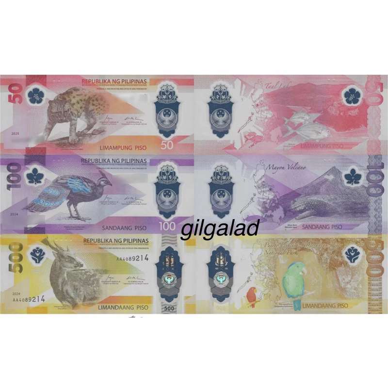 Jual FILIPINA SET 3 LEMBAR 50, 100 dan 500 Peso POLYMER UANG ASING ...