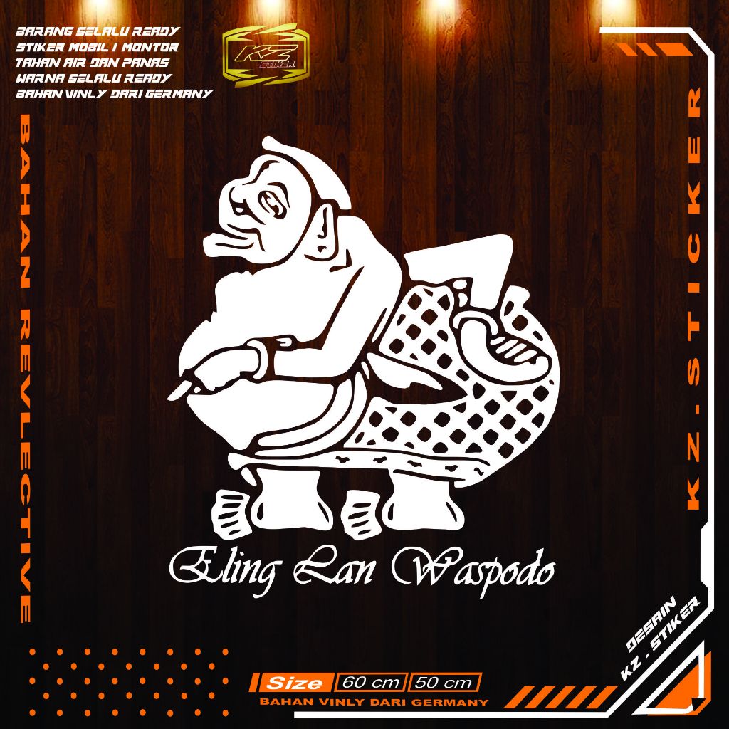 Jual stiker wayang sticker semar eling lan waspodo | Shopee Indonesia