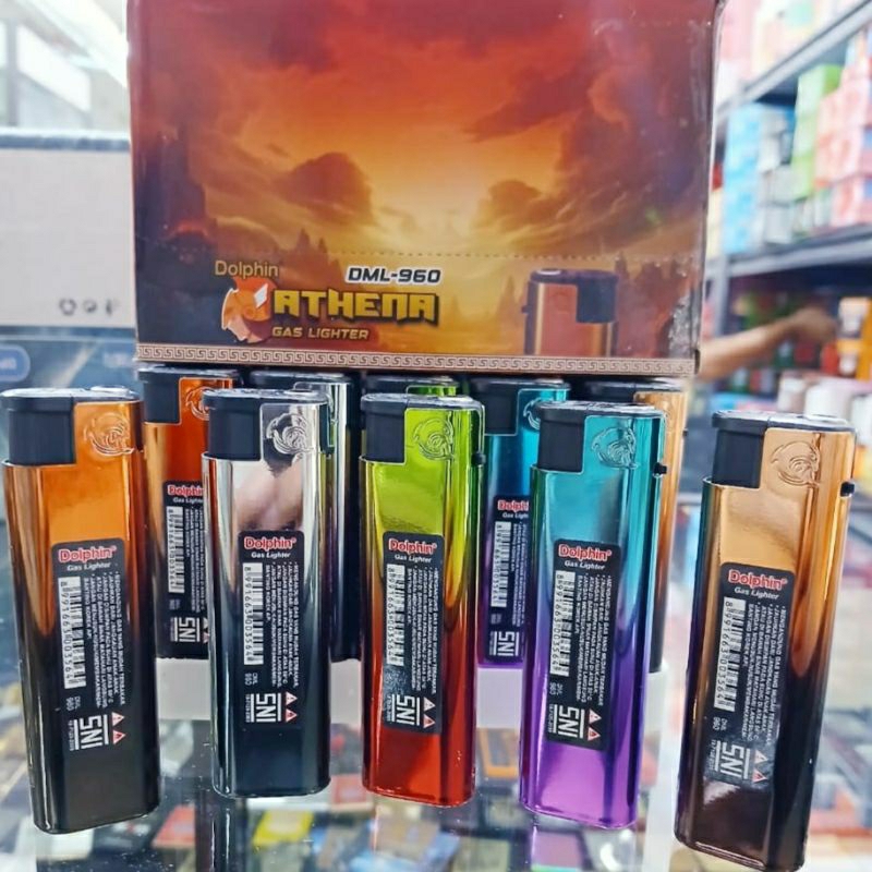 Jual Korek Bara Premium Bodi besi ATHENA Gradasi / korek api / pemantik ...