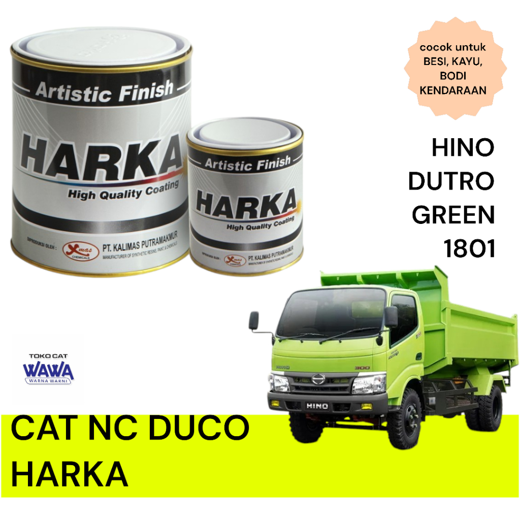 Jual harka cat duco nc hino dutro green 1801 1kg/ecer repack | Shopee ...