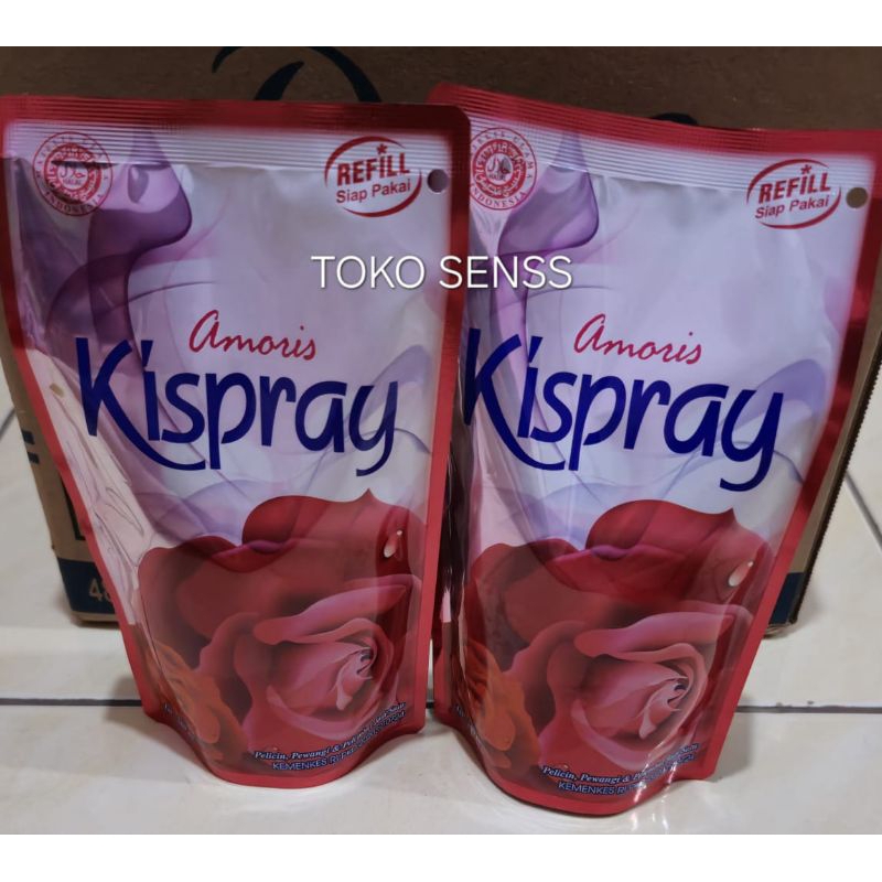 Jual KISPRAY PELICIN PAKAIAN AROMA AMORIS KEMASAN MERAH 280 ML HARGA ...