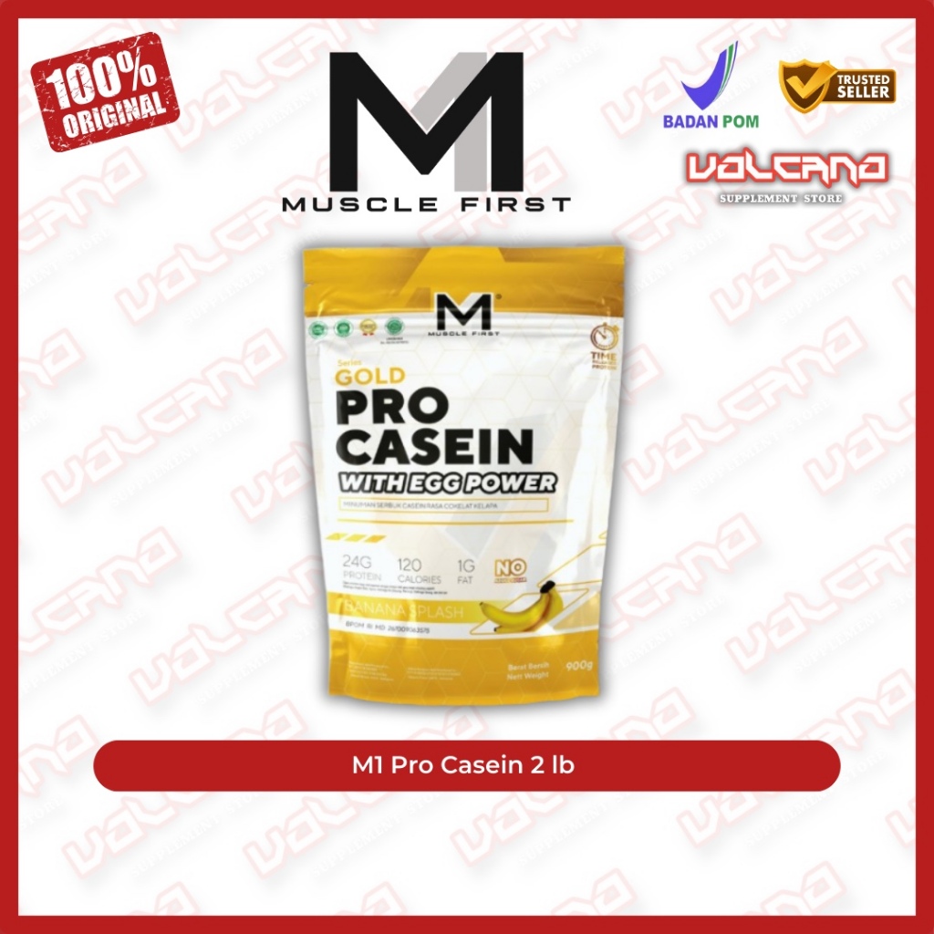 Jual M1 Pro Casein 2 lb 900 gr Muscle First lbs whey egg skim milk time ...