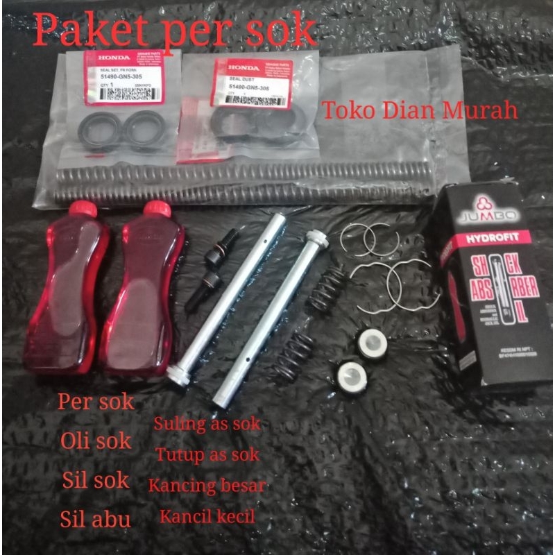 Jual PAKET KOMPLIT PER SHOCK BREAKER + SULING + OLI SHOCK +SEAL SHOCK+ SEAL TUTUP ABU VARIO ...