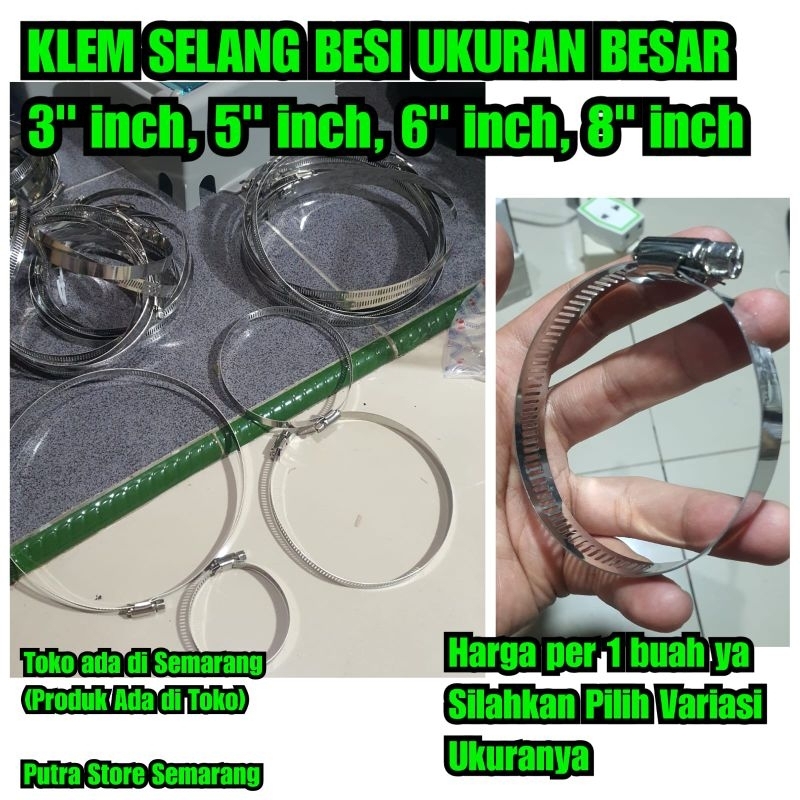 Jual Klem selang besi Ukuran besar 3 inch 5 inch 6 inch 8 inch hose ...