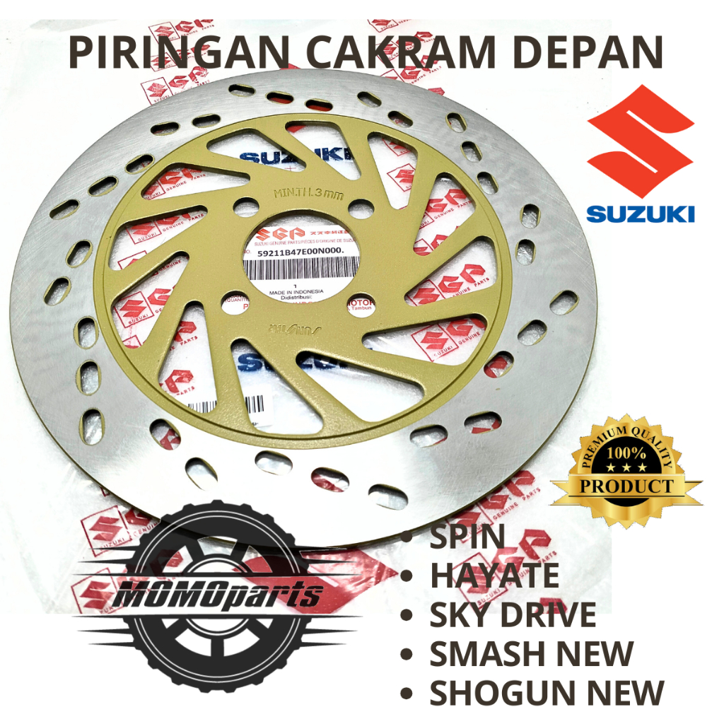Jual ORIGINAL PIRINGAN CAKRAM DEPAN DISC BRAKE MOTOR SUZUKI SMASH LAMA ...