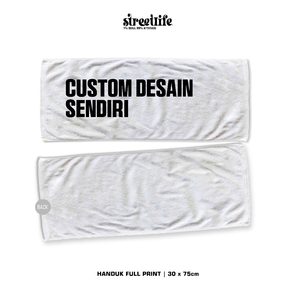 Jual Custom handuk Full print 30x75 cm (Bisa Satuan) | Shopee Indonesia