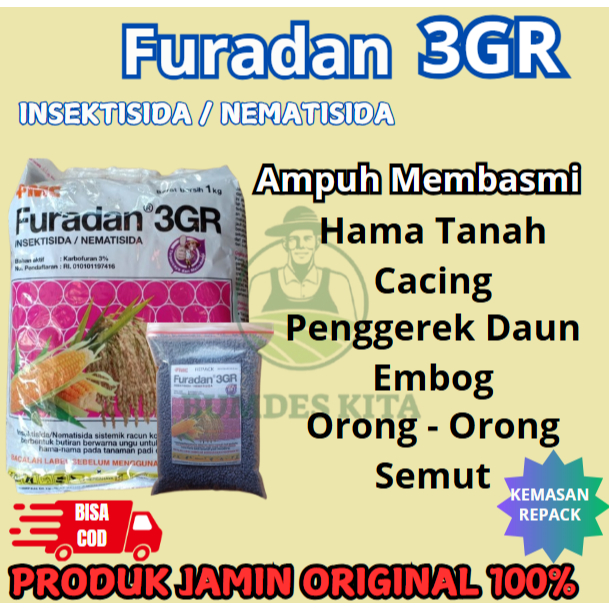 Jual FURADAN 3GR - 200 GRAM INSEKTISIDA NEMATISIDA KEMASAN REPACK ...