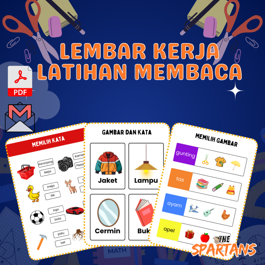 Jual 78 Lembar Worksheet Belajar Membaca Dan Mengeja - Mengenal Benda ...