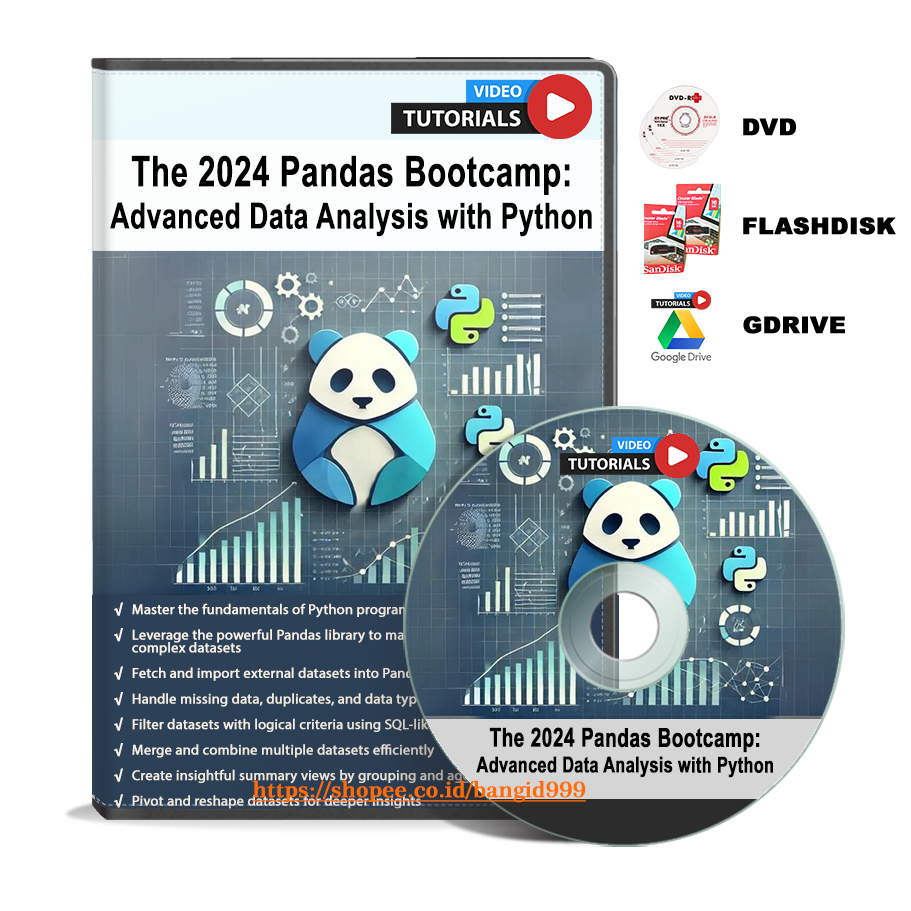Jual VIDEO TUTORIAL The 2024 Pandas Bootcamp Advanced Data Analysis with Python | Shopee Indonesia