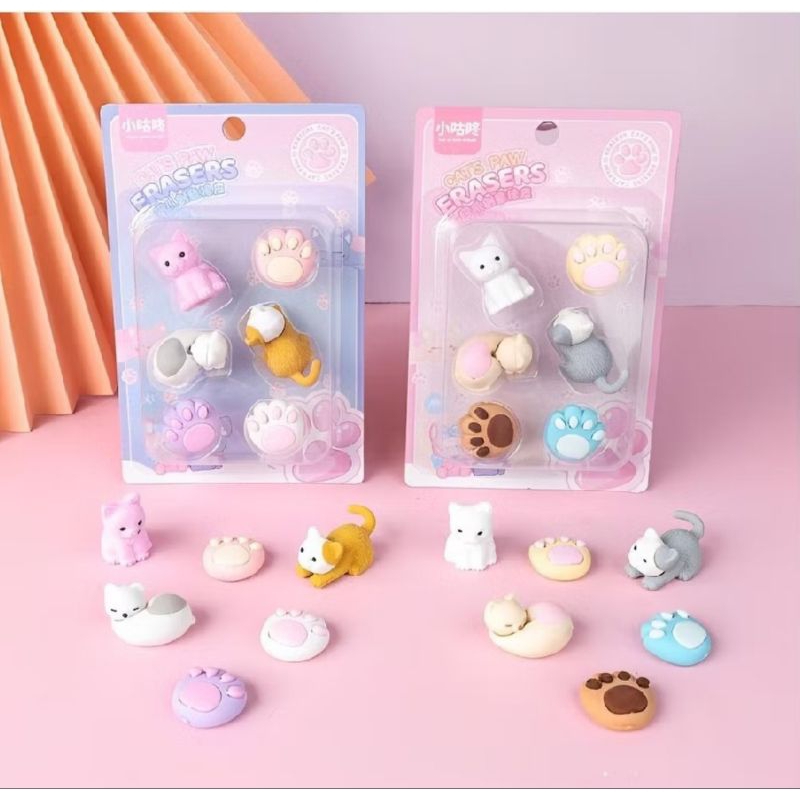Jual PENGHAPUS PENSIL LUCU PENGHAPUS MINIATURE KUCING CUT CAT ERASER ...