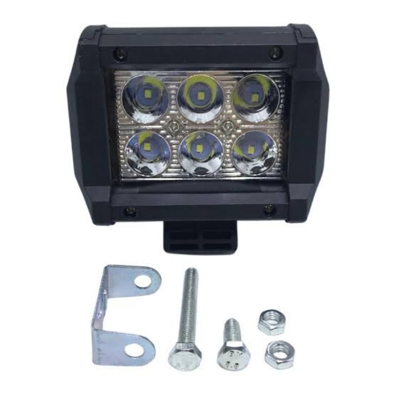 Jual Lampu Tembak Sorot LED Bar CWL 6 Titik Mata 18 Watt Motor Mobil 18W 12V Worklight 2 Susun ...