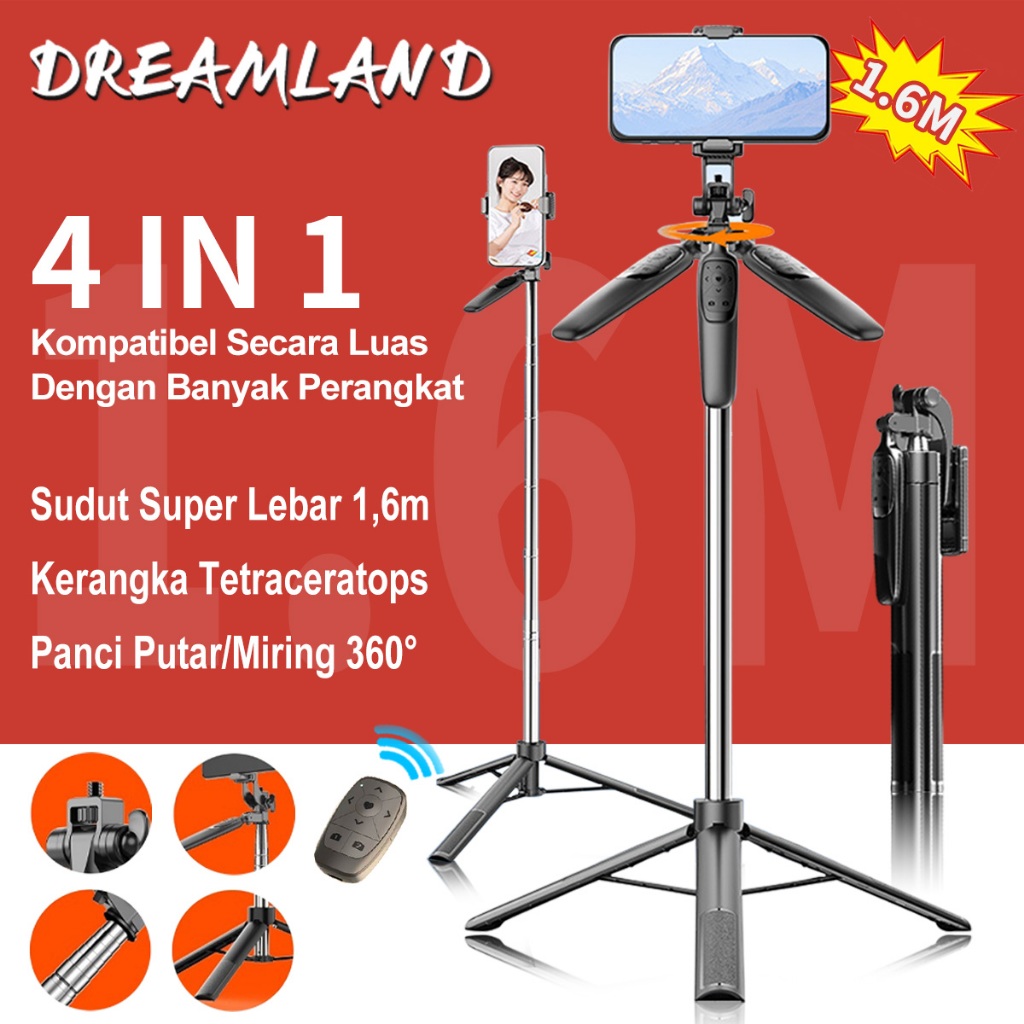 Jual P160 PRO Tongsis Selfie Stick Tripod Panoramic Camera Holder 160CM ...