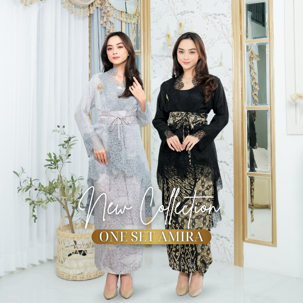 Jual KINNAS BATIK AMIRA OneSet Kurung Kebaya Modern Rok Lilit + Obi Belt Kebaya dan Rok Lilit ...