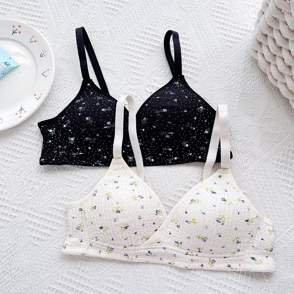 Jual •GUMMY•Bh Bra Segitiga BR1946 Wanita Tanpa Kawat Motif Bunga ...