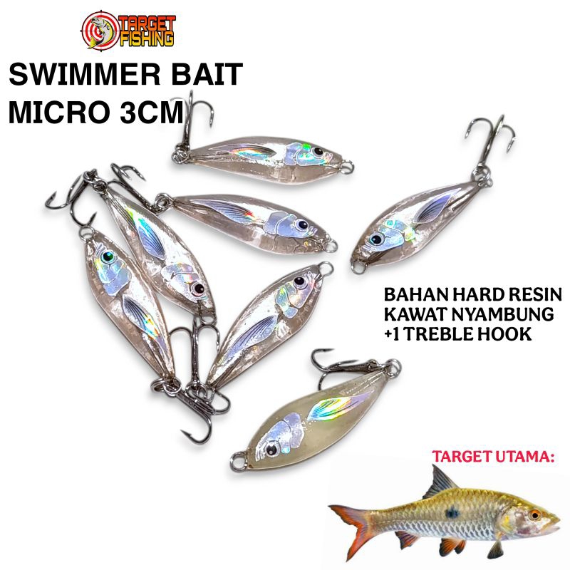 Jual Swimmer Bait Hampala MICRO 3cm SUPER KECIL 2gram Minnow Umpan Casting Extreme Ultralight ...