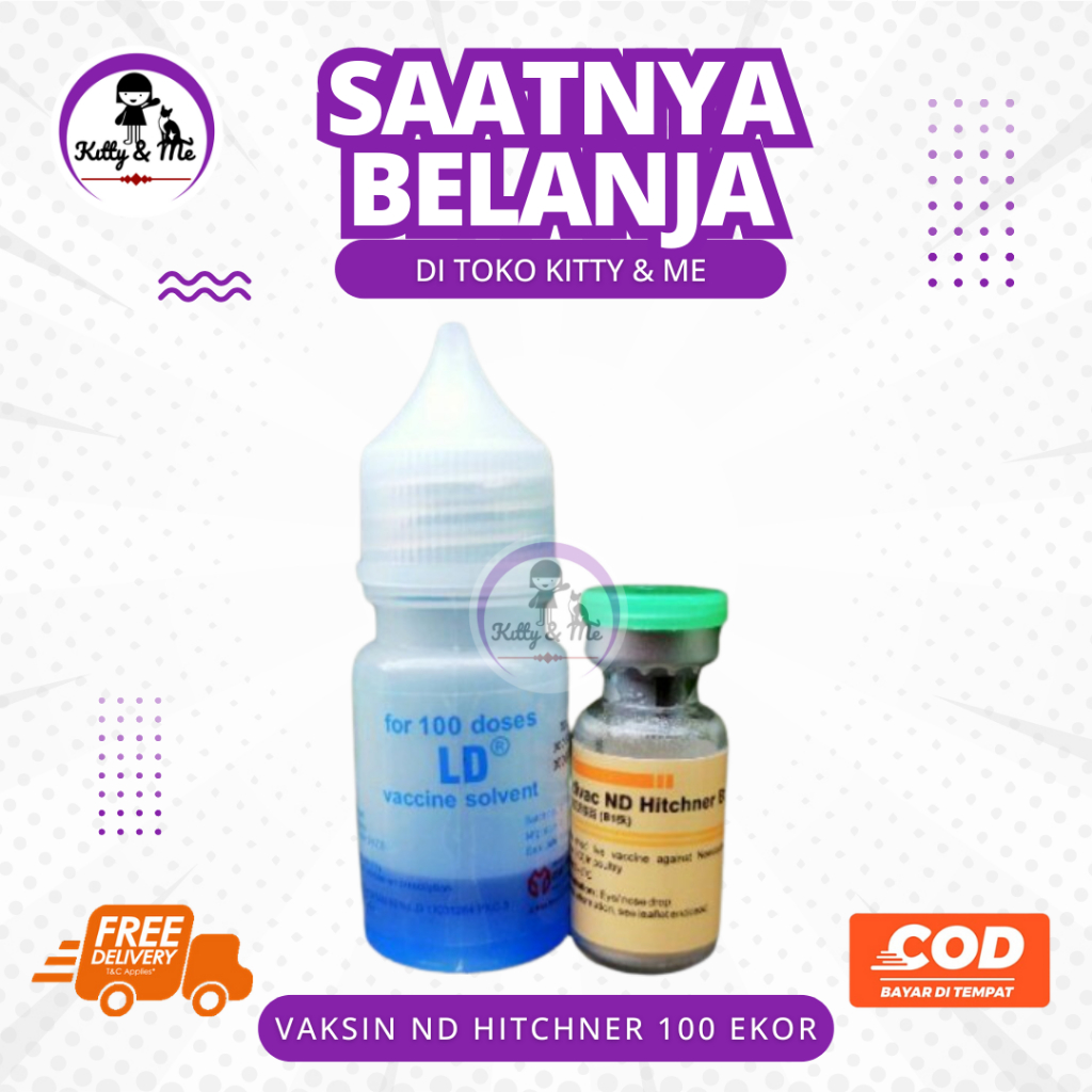 Jual VAKSIN ND HITCHNER B1 DOSIS 100 EKOR + PELARUT MEDIVAC MEDION ...