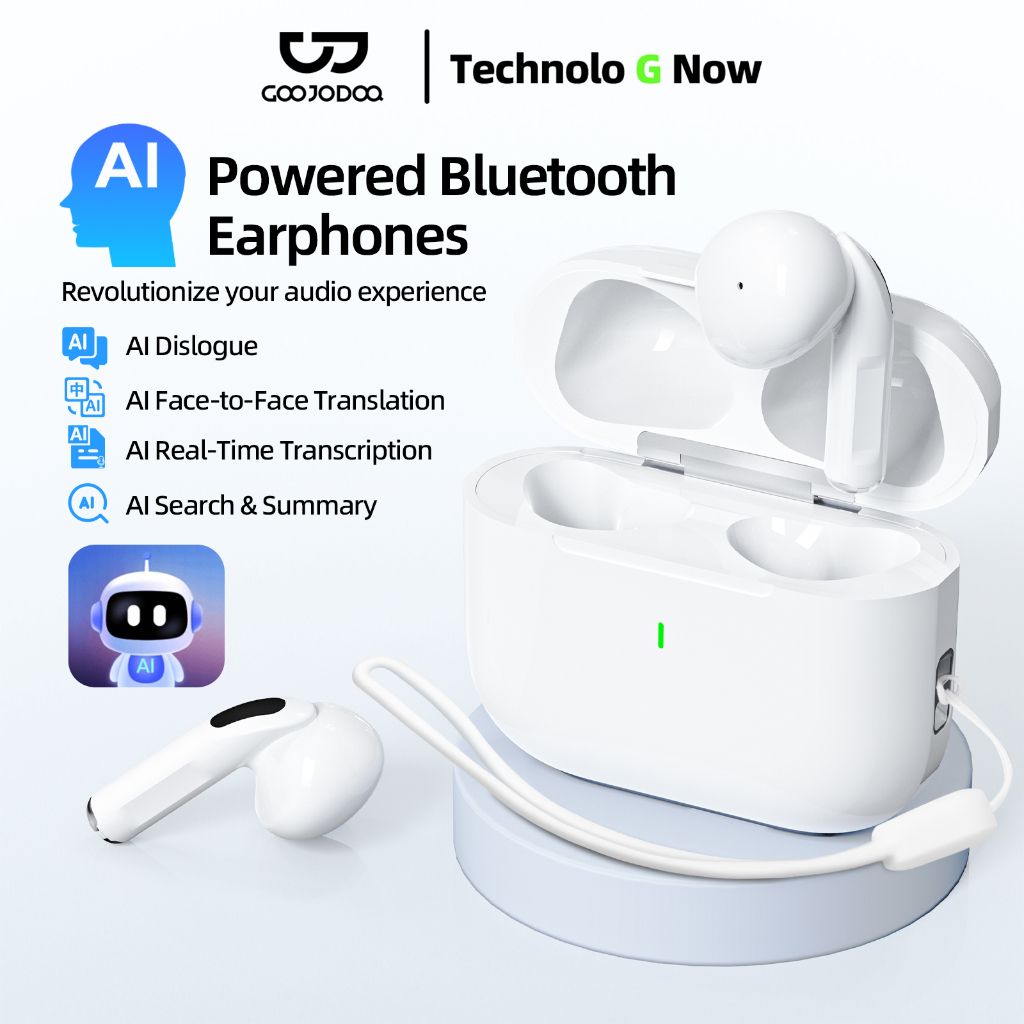 Jual GOOJODOQ TWS Wireless Bluetooth Earphones 5.3 Compact Advanced AI Translation & Portable ...