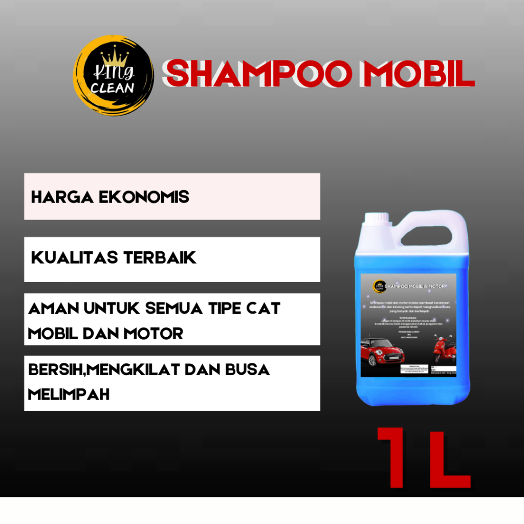 Jual Shampoo Mobil/Motor/Car Wash/100% Premium Original/ 1 Liter ...