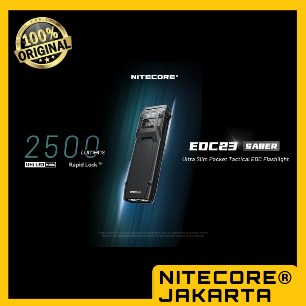 Jual Nitecore EDC23 USB-C Rechargeable Ultra-Slim EDC Flashlight 2500 Lumens | Shopee Indonesia