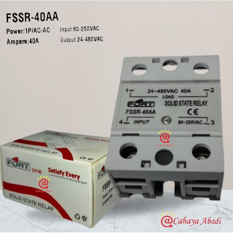 Jual FORT Solid State Relay AC-AC 1 Phase 40A / SSR FSSR-40AA FORT | Shopee Indonesia