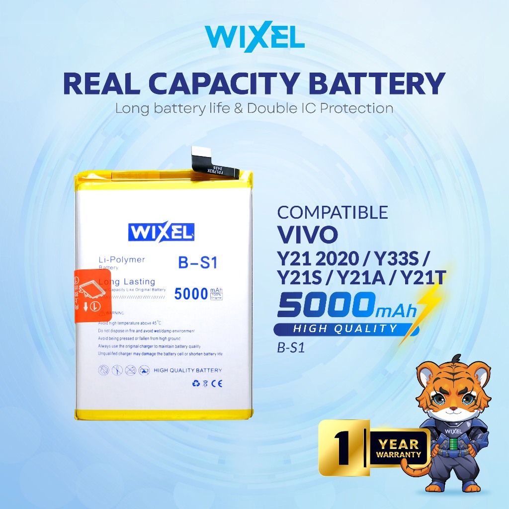 Jual WIXEL Baterai Vivo Y21 2020 / Y33S / Y21S / Y21A / Y21T B-S1 BS1 ...