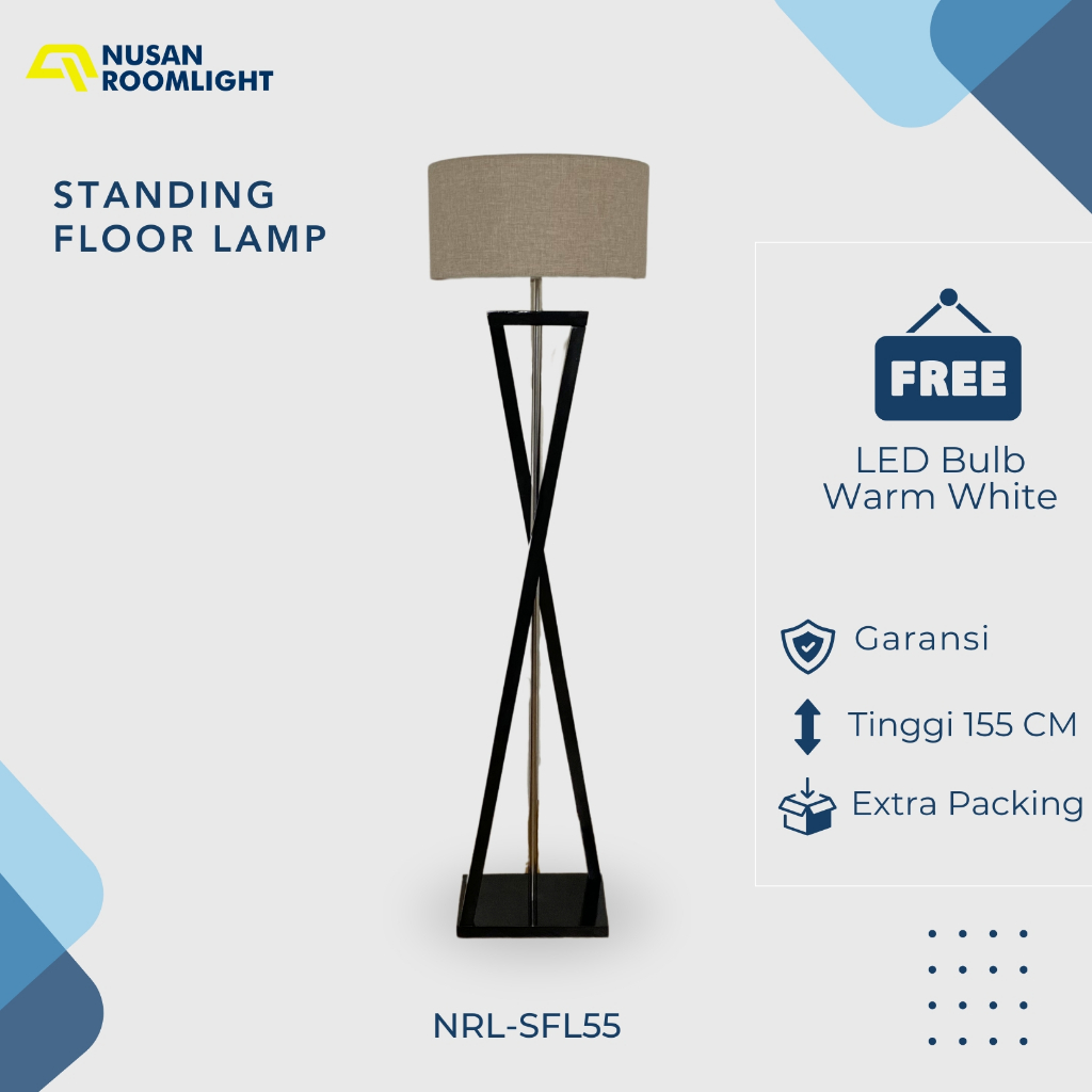 Jual NRL Lampu Berdiri Sudut Standing Floor Lamp SFL55 Minimalis ...