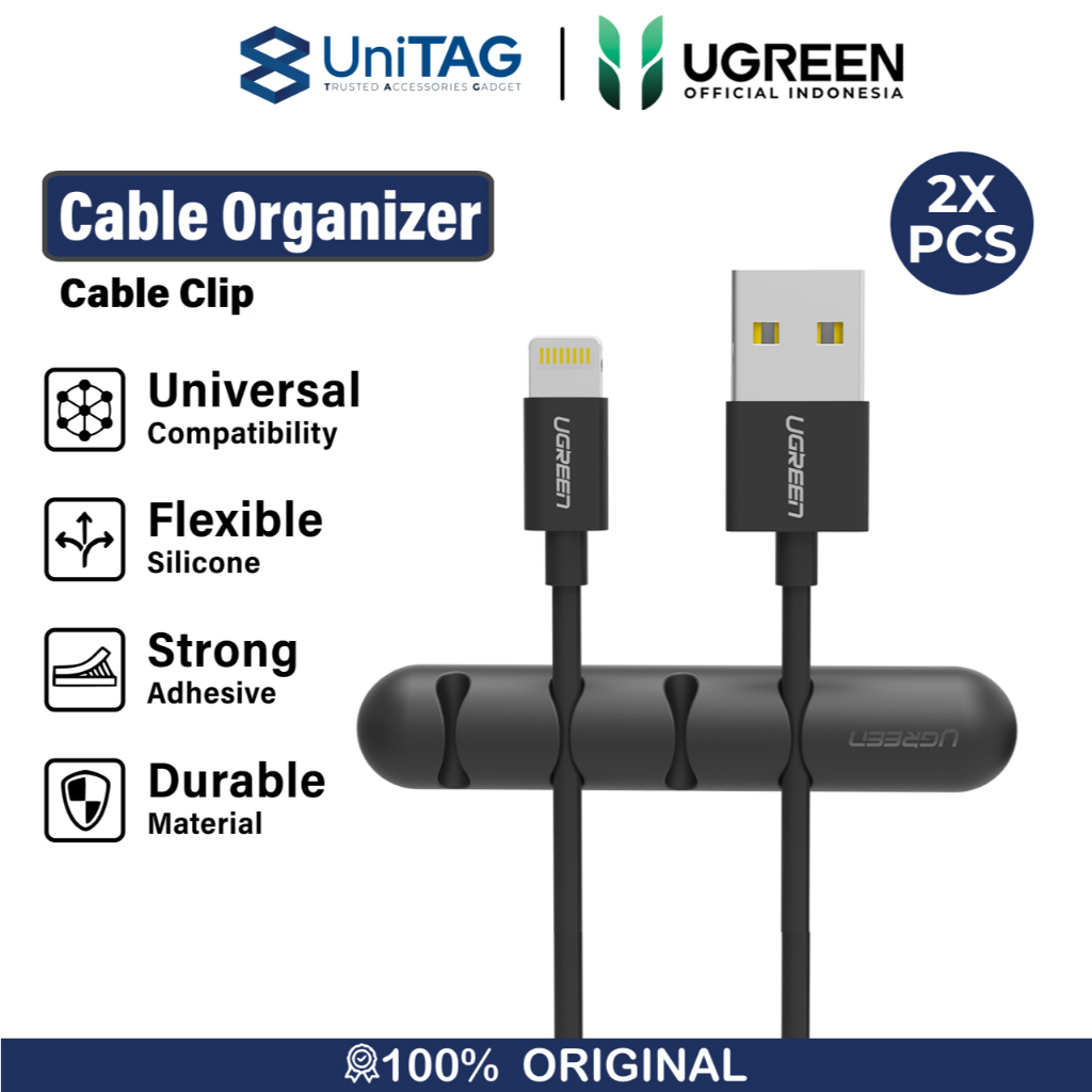 Jual UGREEN Cable Organizer Perapi Penjepit Kabel Clip Holder Rubber ...