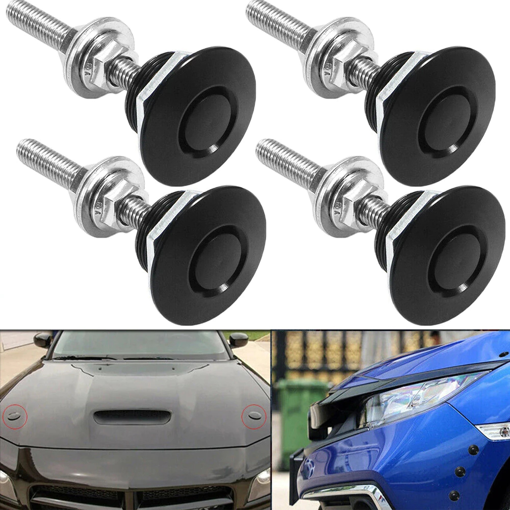 Jual 30mm Quick Release Hood Lock Clip Push Button Car Bumper Latch Kit ...