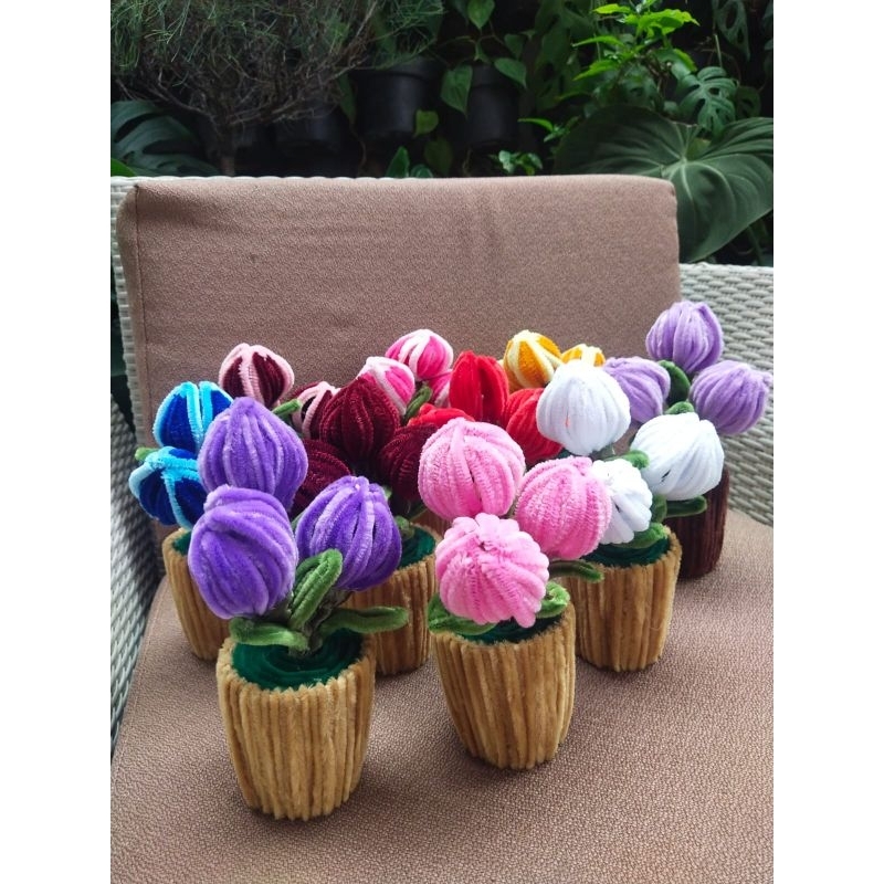 Jual Kawat Bulu Mini Pot Bunga Tulip | Shopee Indonesia