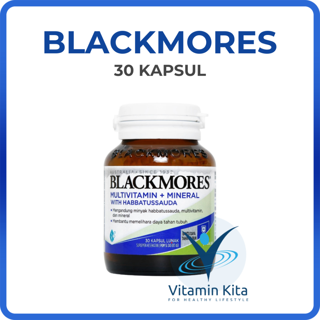 Jual BLACKMORES MULTIVITAMINS PLUS MINERALS WITH HABBATUSSAUDA 30 CAPS | Memelihara Daya Tahan ...