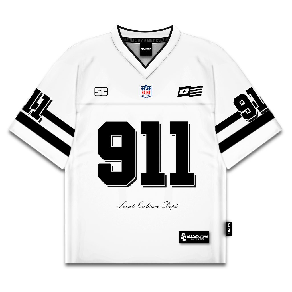 Jual Saint Culture / 3 Number White 911 / Jersey Vintage Oversize Rugby ...