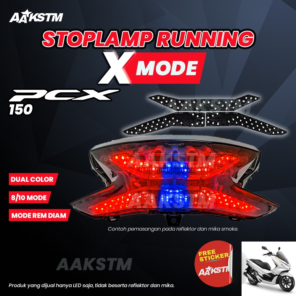 Jual Lampu Rem LED PCX 150 X Mode LED 8 10 Mode Running Lampu Belakang ...