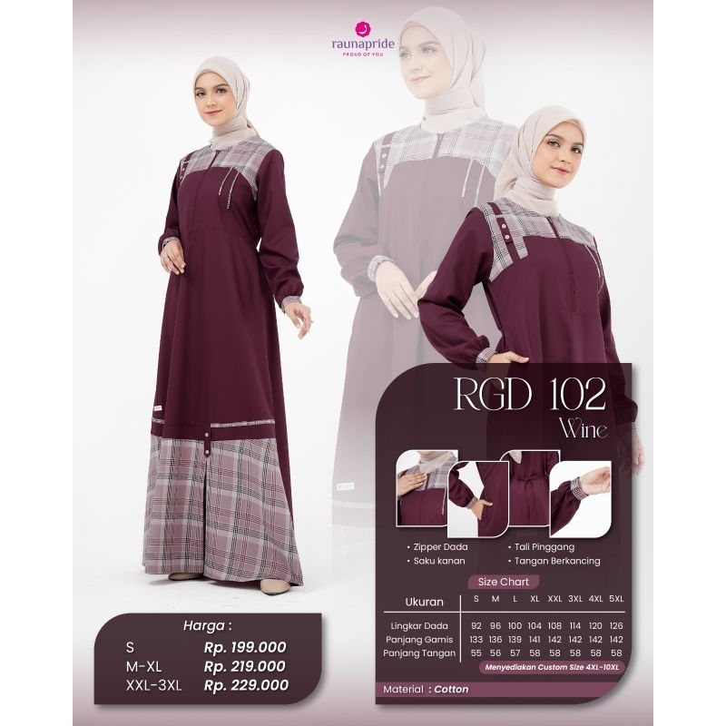 Jual (Ready) Rauna Gamis RGD 102 - Gamis Busui | Shopee Indonesia