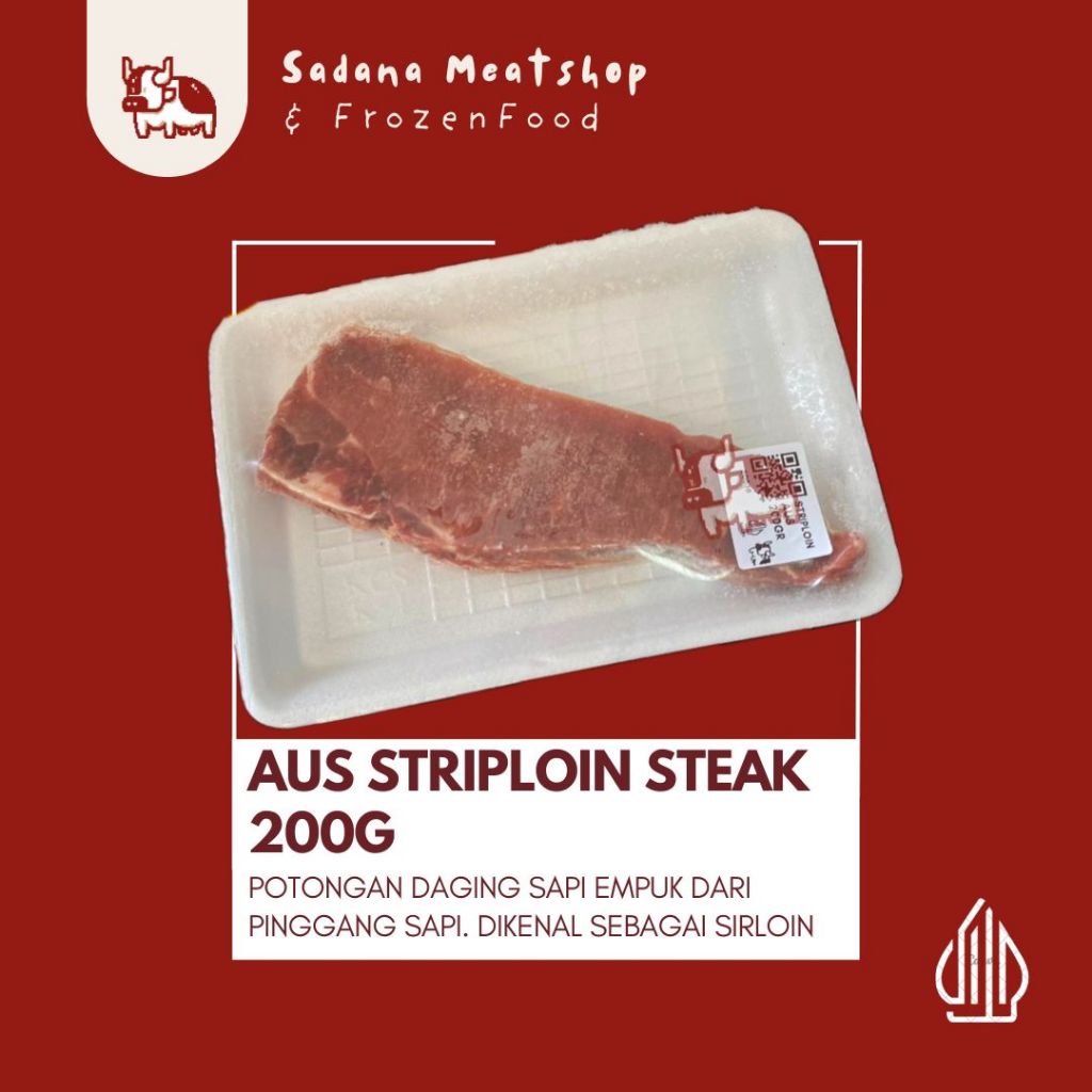 Jual AUS Striploin Steak 200gr | Sirloin Steak NY | Shopee Indonesia