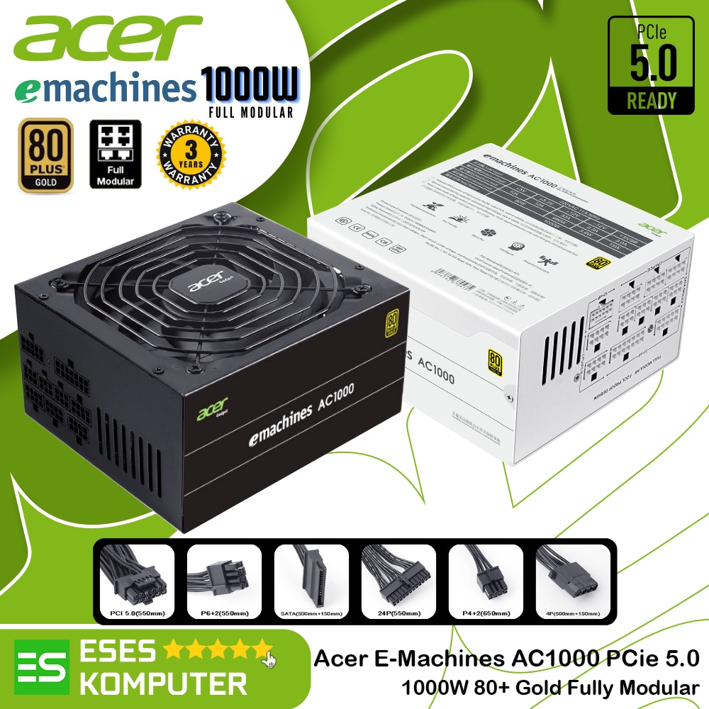 Jual PSU Acer eMachines AC1000 1000W PCIe 5.0 80 Plus Gold Fully ...